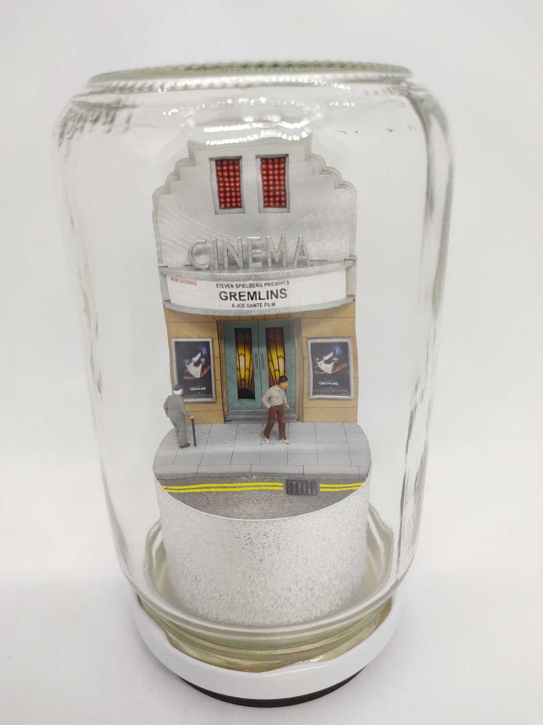 Gremlins Miniature, Cinema Diorama. Housed in a Glass Jar With ...