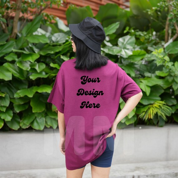 Gildan 5000 MAROON Back Tshirt Mockup Gildan 5000 Back | Etsy