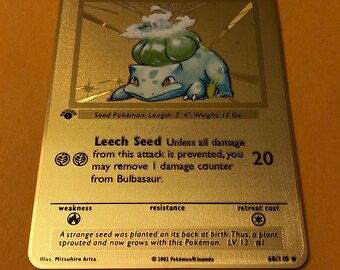 Bulbasaur Card | Etsy