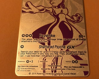Metal Mewtwo Card - Etsy
