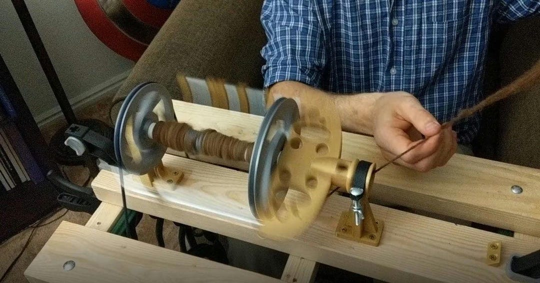 Jumbo Flyer Kit for Treadle Sewing Machine to Spinning Wheel Conversion ...
