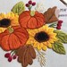 Fall Pumpkin Needlecraft Pattern, Thanksgiving Embroidery Pattern ...