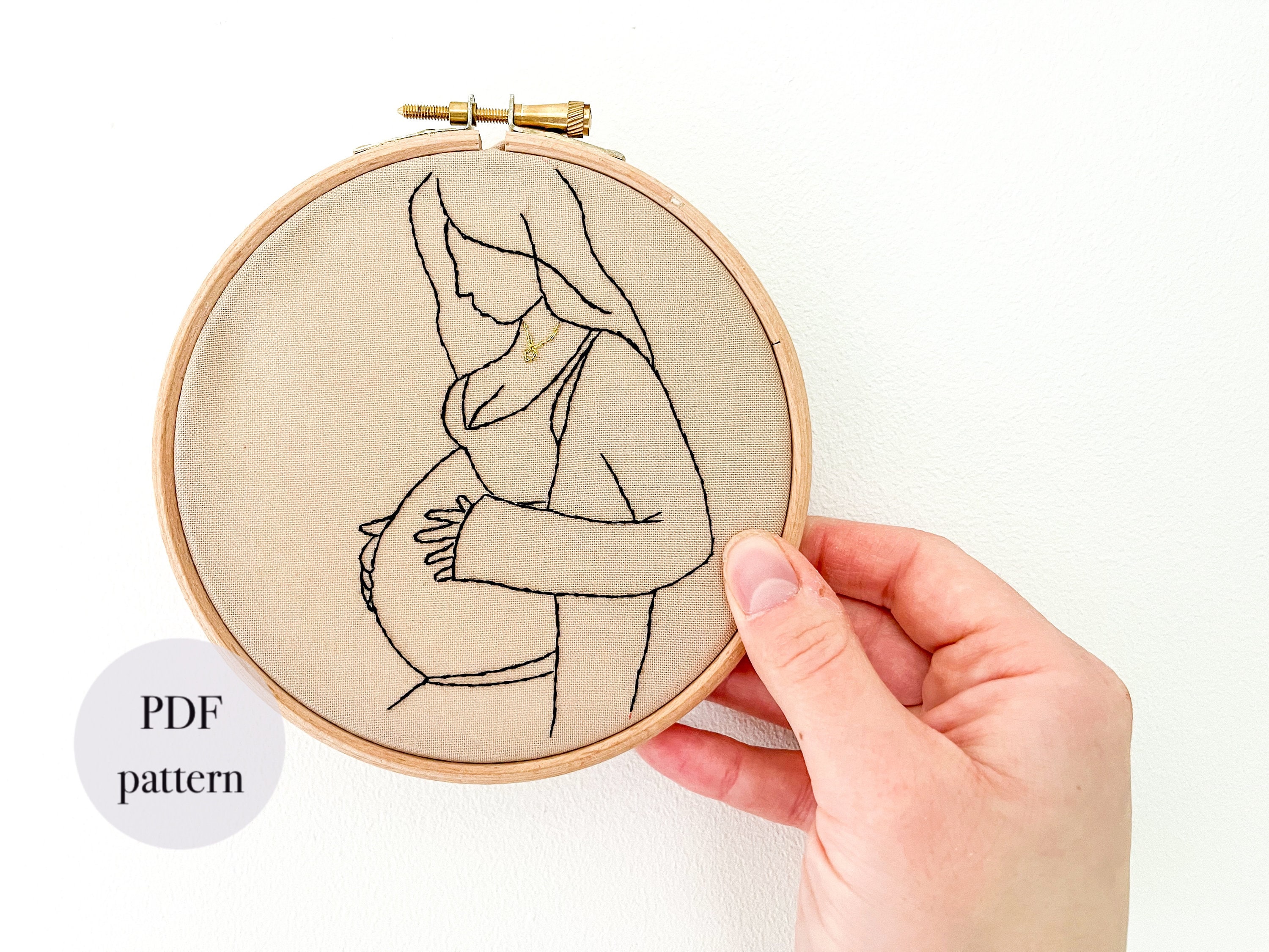 Line Drawing Hand Embroidery Design // Modern Minimal Embroidery ...