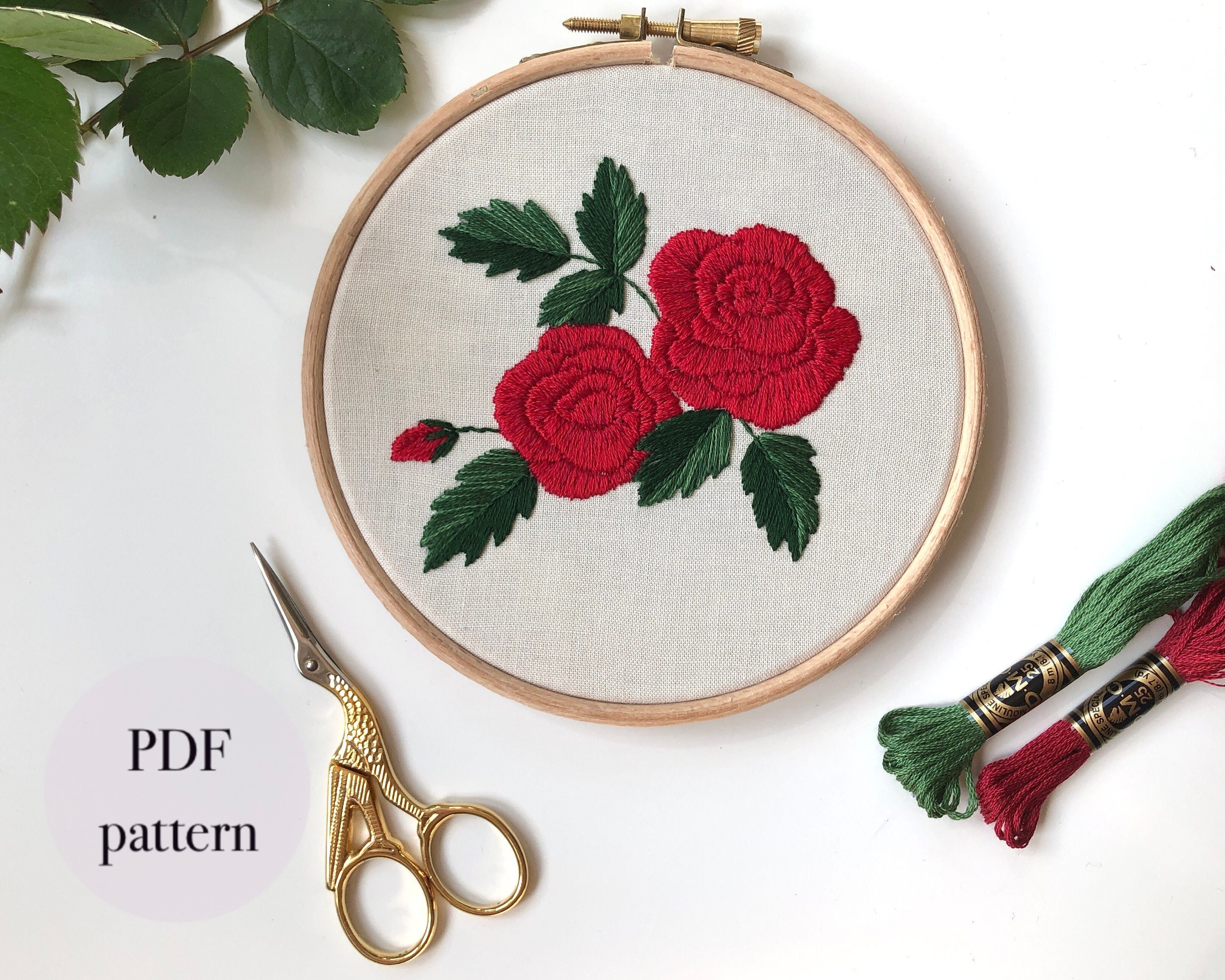Rose Flower Hand Embroidery Designs