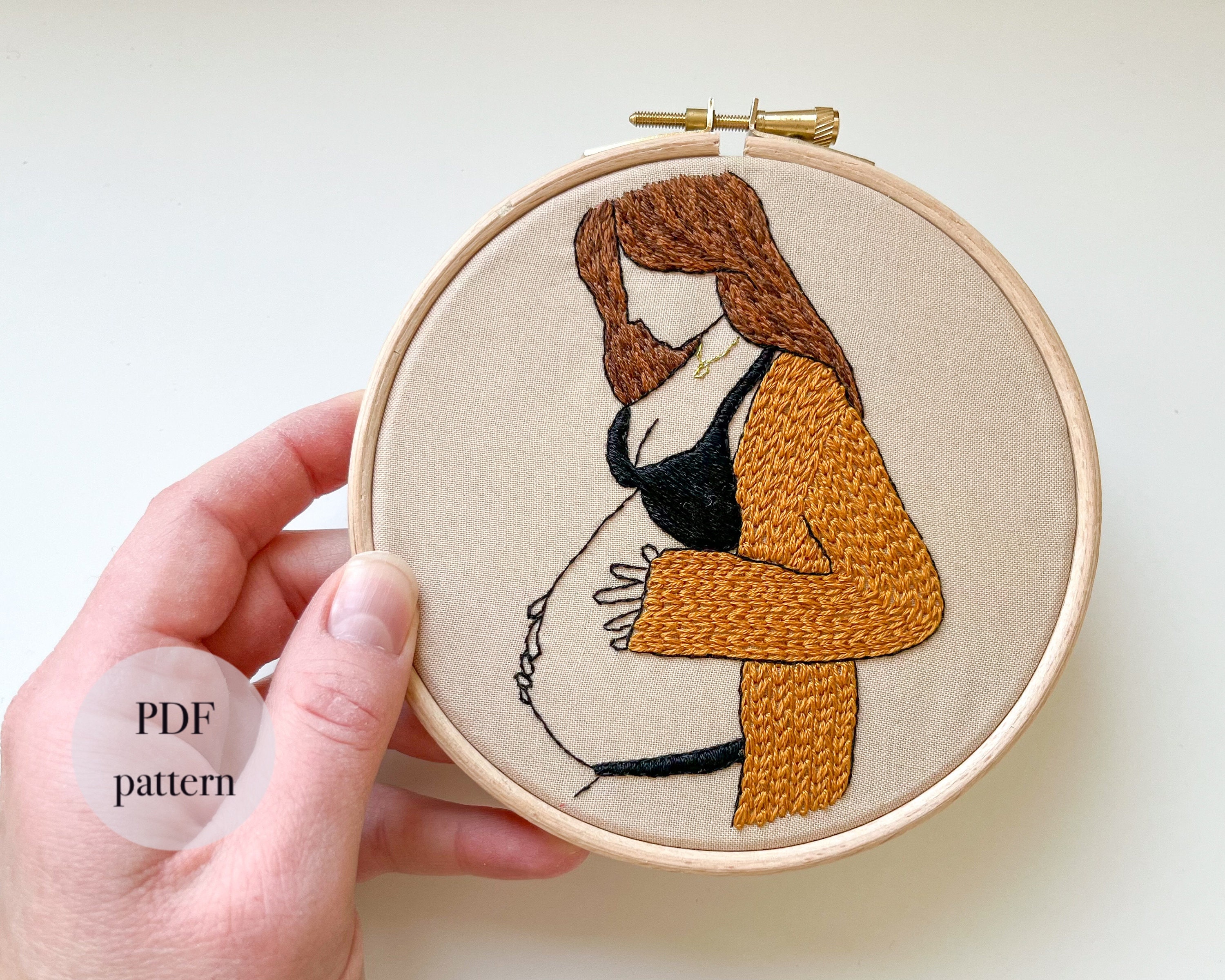 Line Drawing Hand Embroidery Design // Modern Minimal Embroidery ...