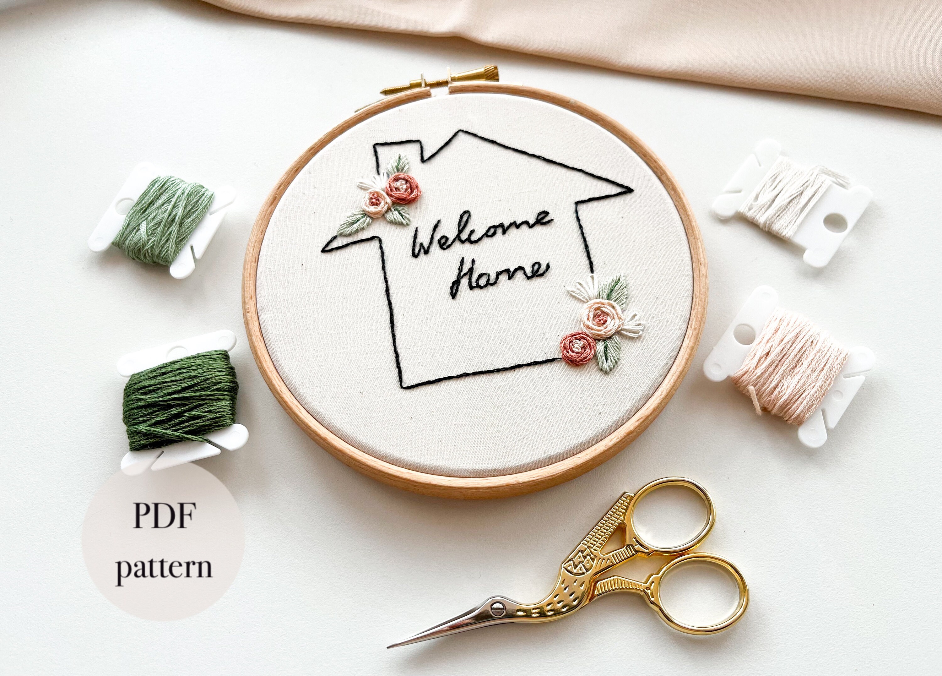 DIY Housewarming Embroidery Pattern DIY Hand Embroidery Gift, New Home ...