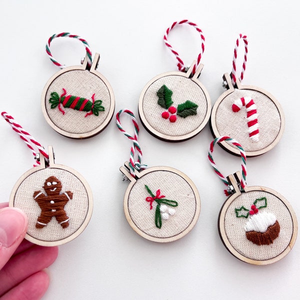 Embroidery Christmas Ornament - Etsy