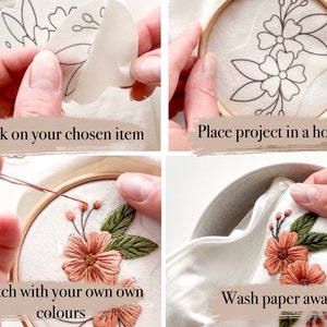 Stick N Stitch Embroidery Patches for Clothes - Water Soluble ...