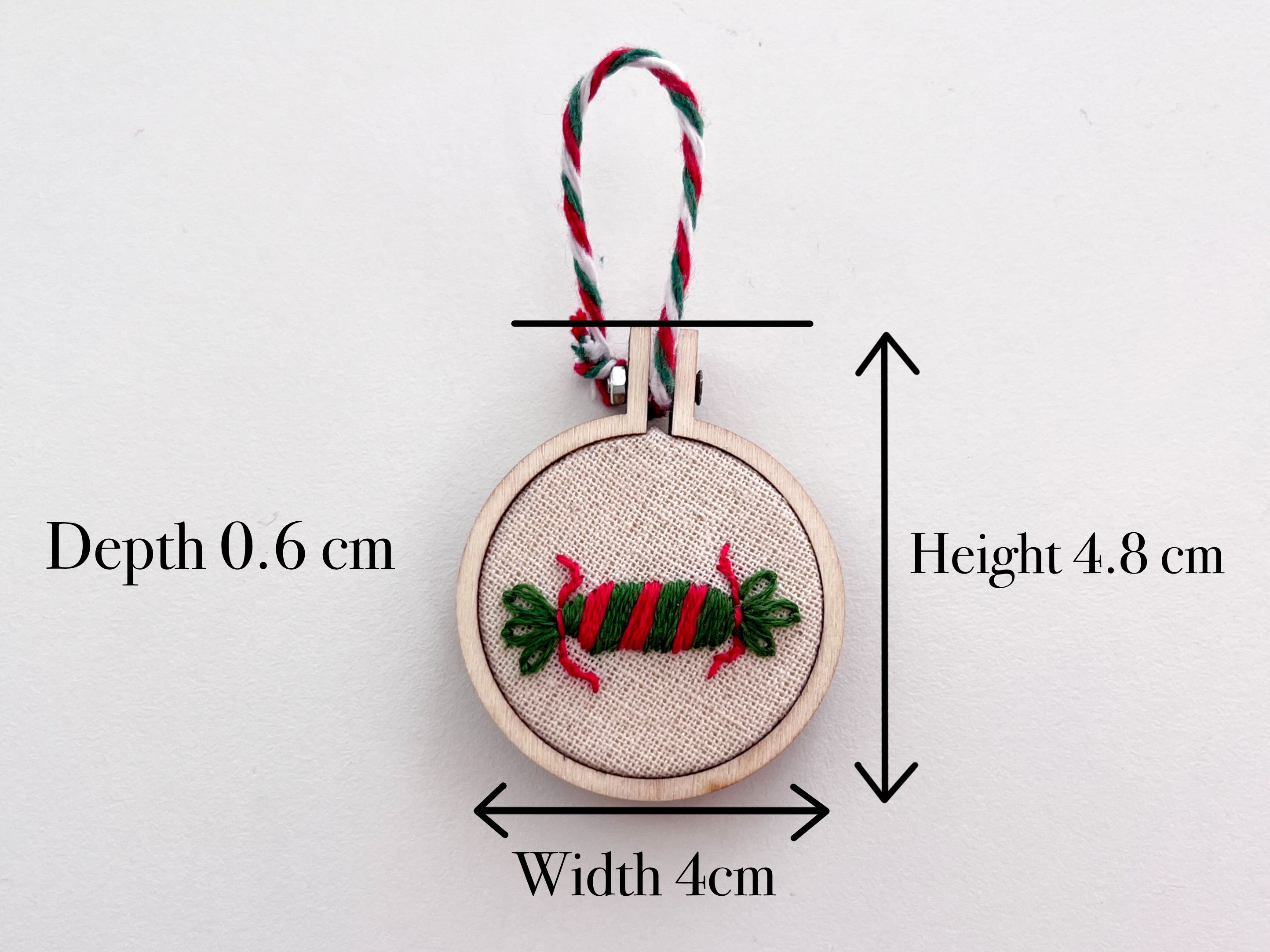 Mini Christmas Embroidery Ornaments Embroidered Tree Decoration, Advent ...