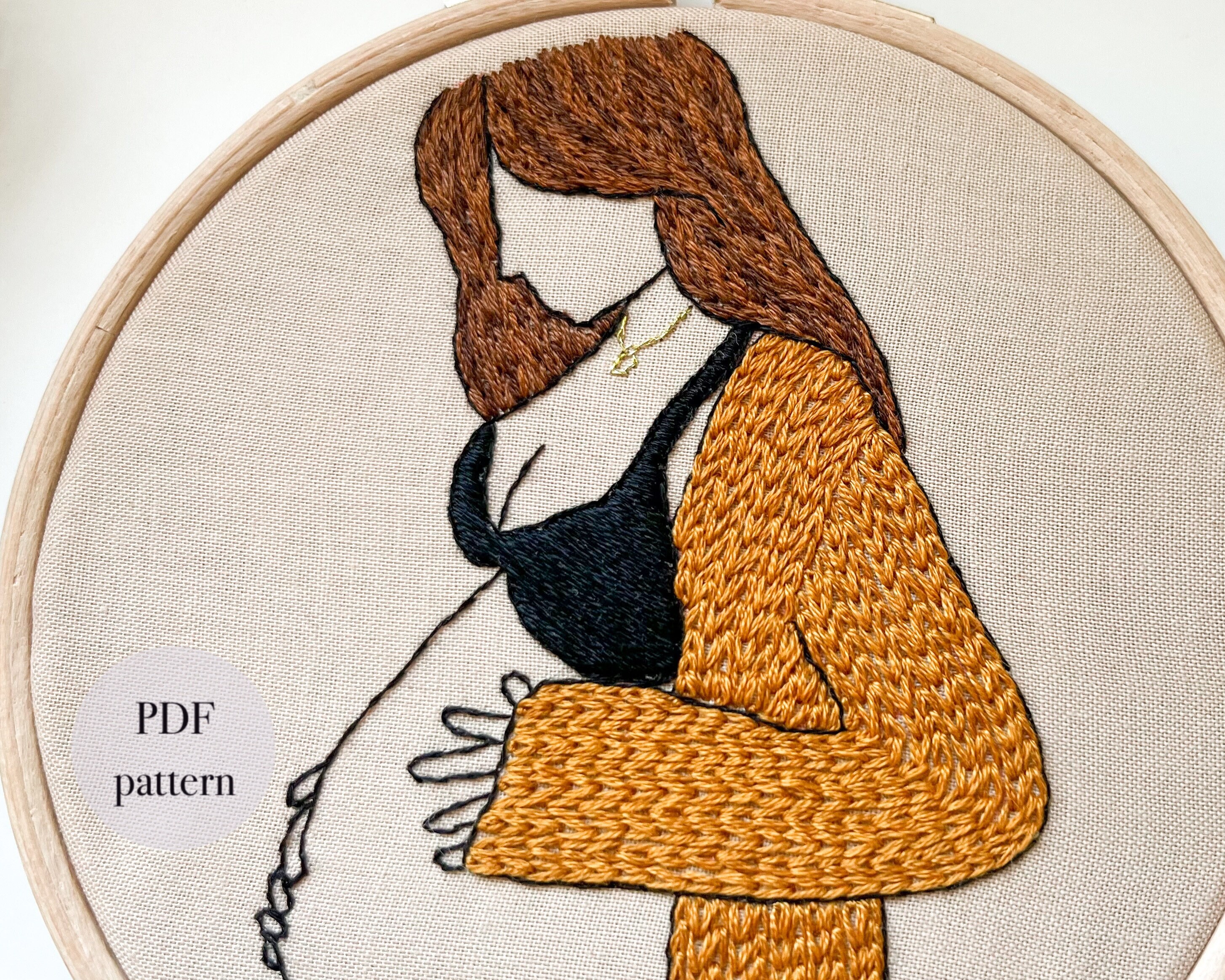 Line Drawing Hand Embroidery Design // Modern Minimal Embroidery ...