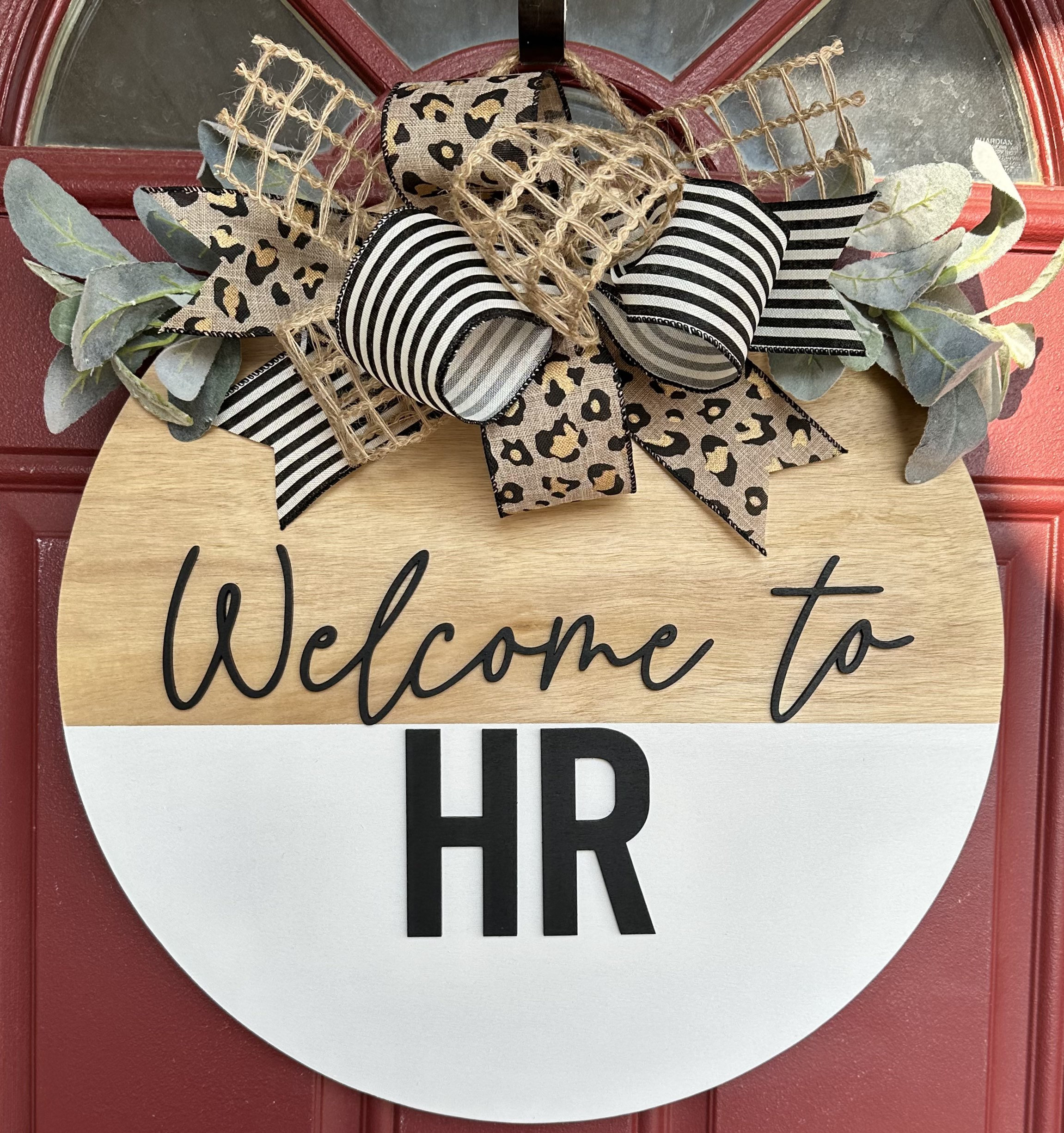 Welcome to Hr|3d|door Round|welcome Door|office Welcome Sign - Etsy