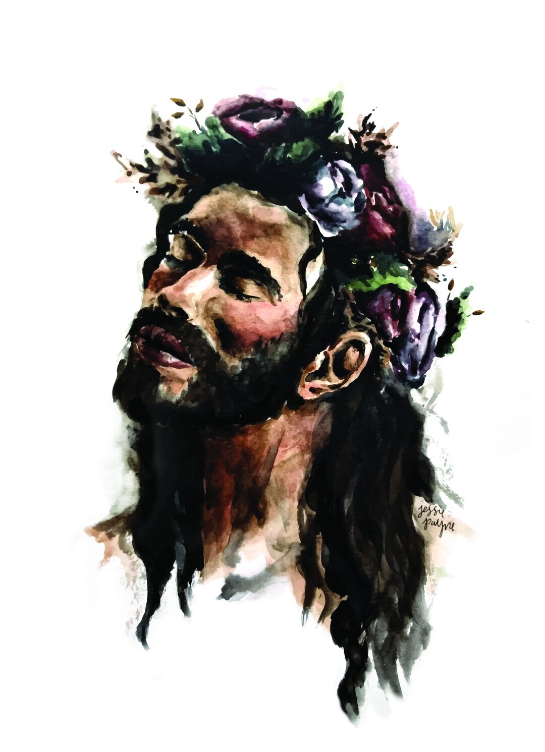 The Word- Painting of Jesus- Christian Art- Portrait of Christ ...