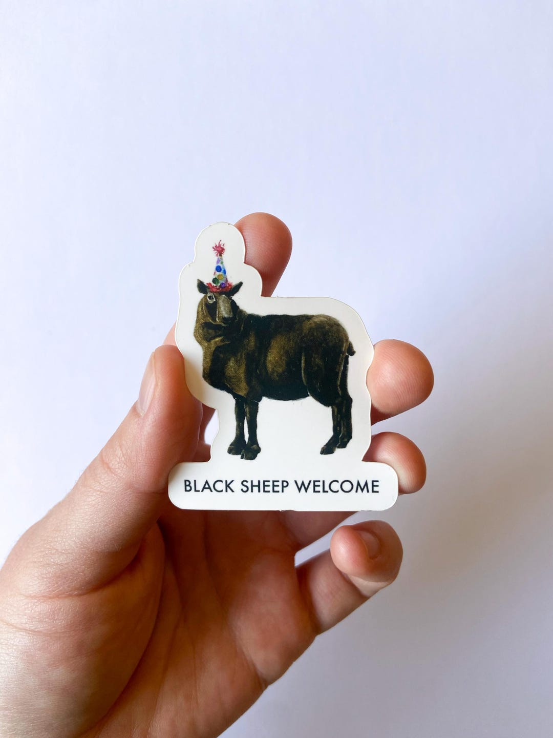 Black Sheep Welcome- Watercolor Sheep Sticker- Allyship Sticker - Etsy