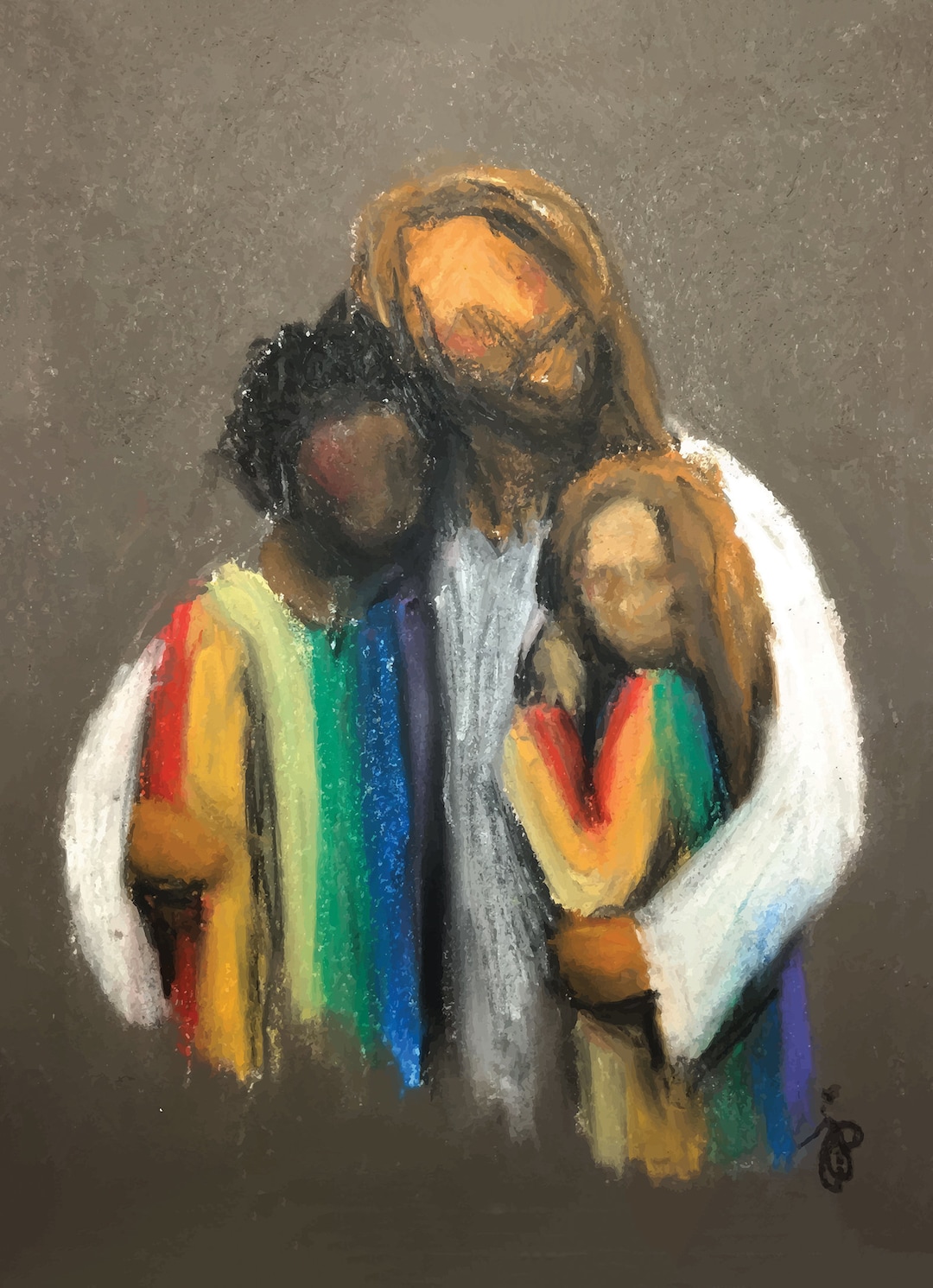 For God is Love- LGBTQ+ Christian Art- Queer Religious Art- Chalk ...