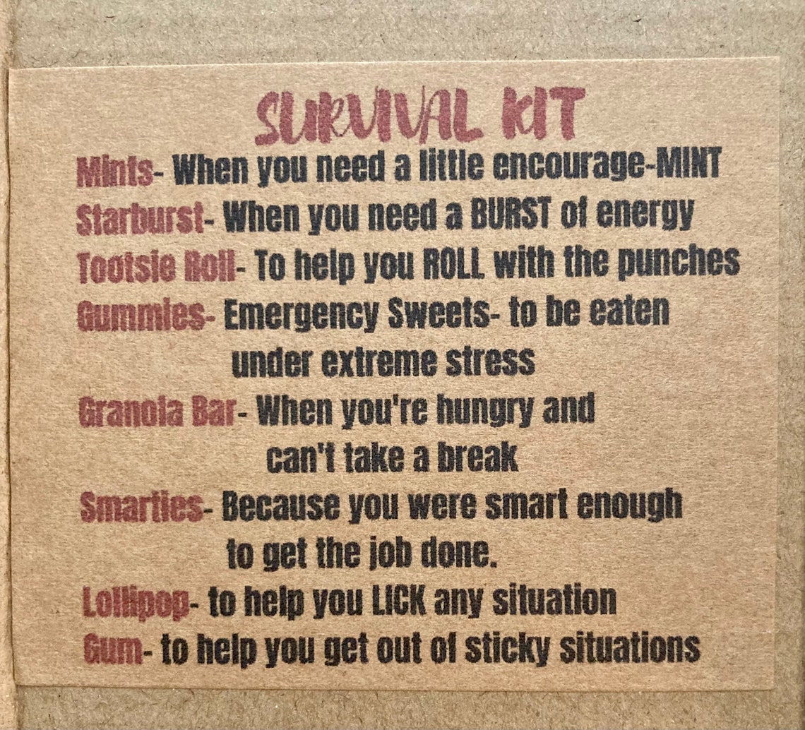 Team Survival Kit. Best Employee Appreciation Gifts.unique - Etsy