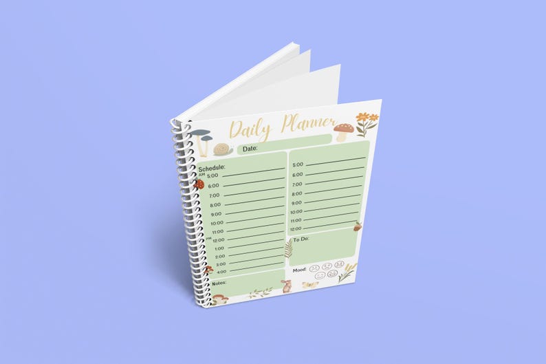 Cottagecore Planner Pages, PDF Planner, Daily Schedule, A5 Printable ...