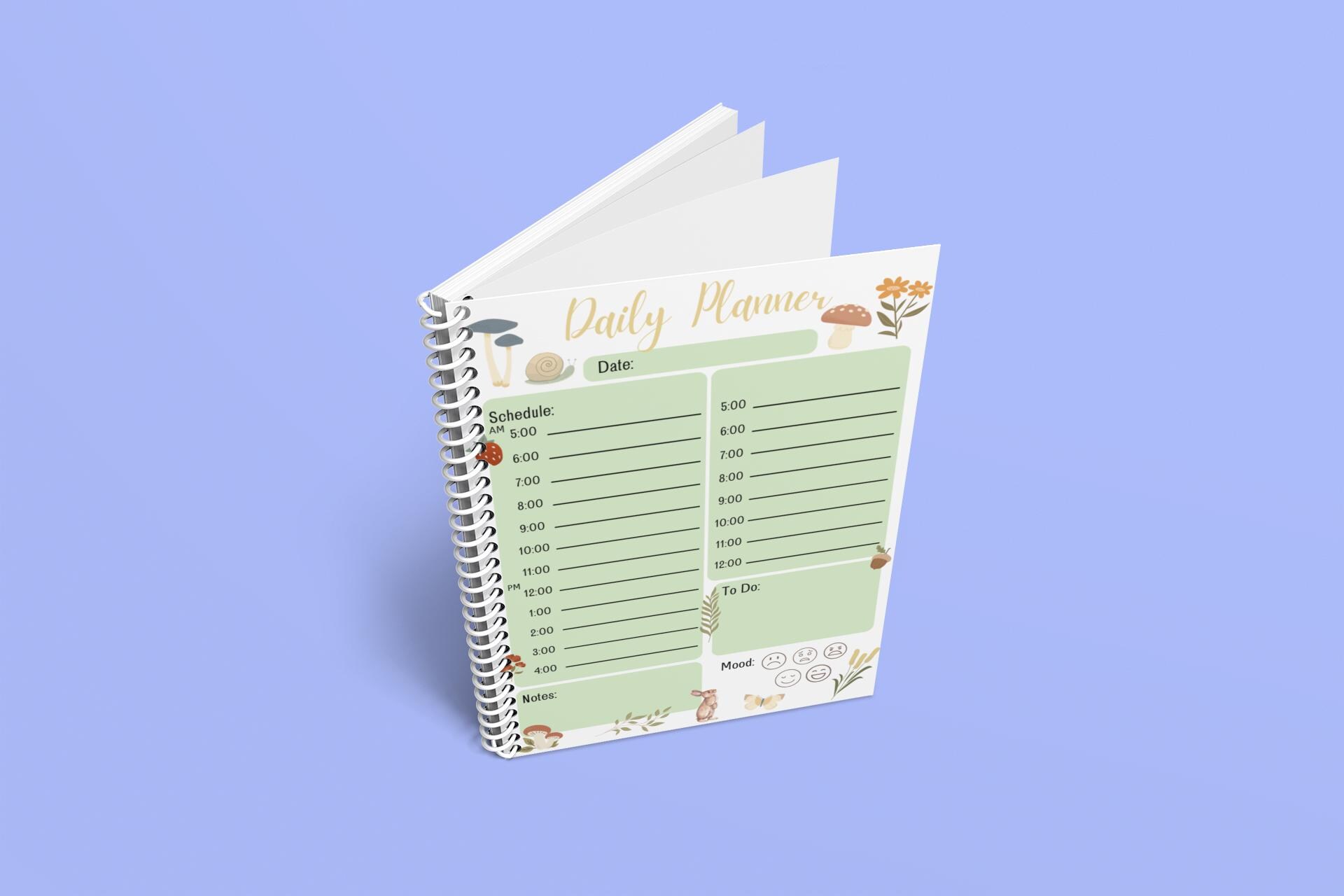 Cottagecore Planner Pages, PDF Planner, Daily Schedule, A5 Printable ...
