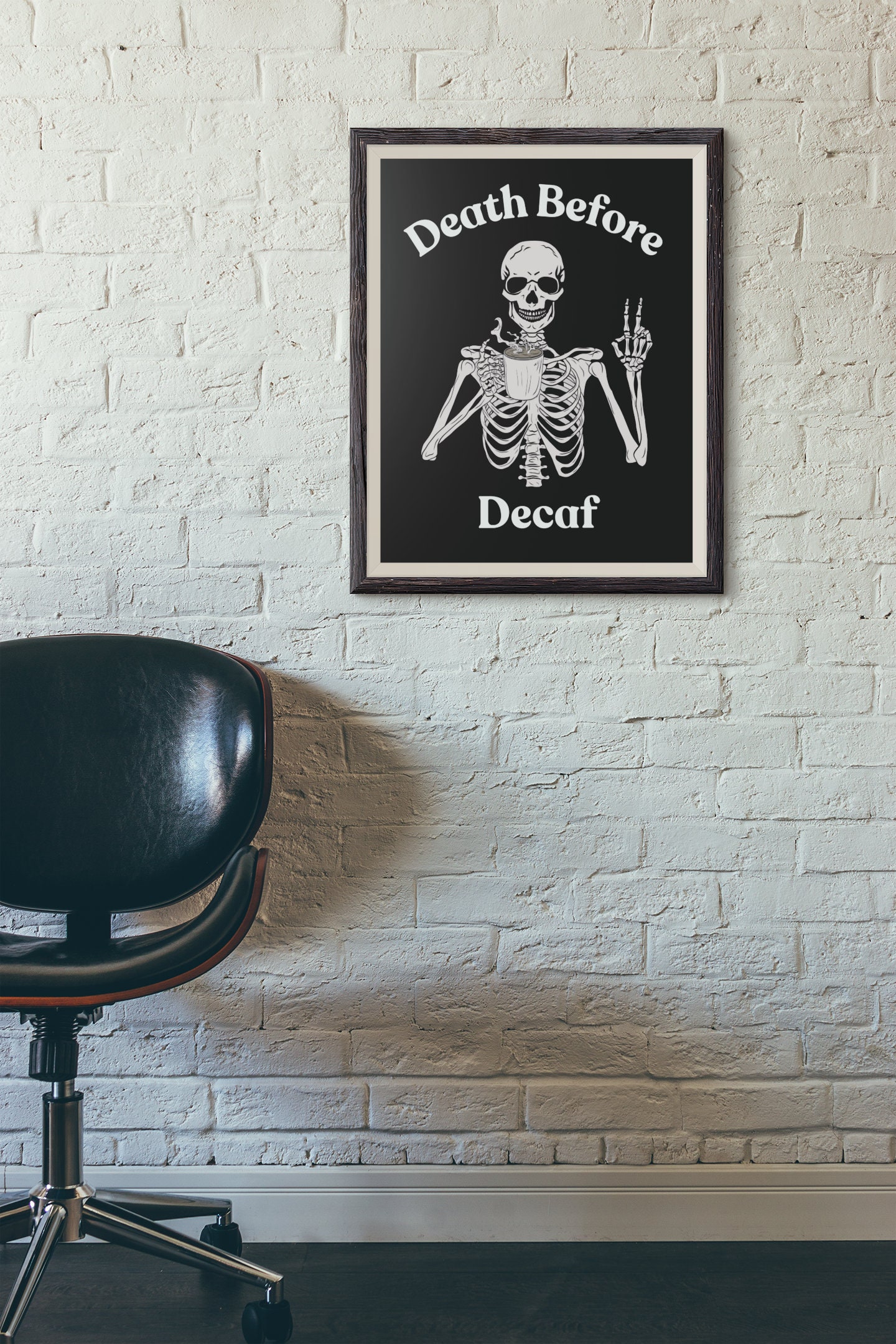 Death Before Decaf Skeleton Coffee Cup, Instant Download, Printable ...