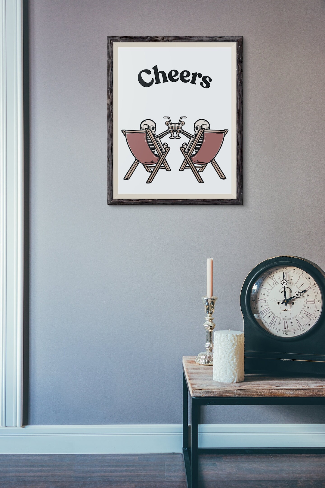 Cheers Skeletons Drinking at the Beach, Instant Download, Printable ...