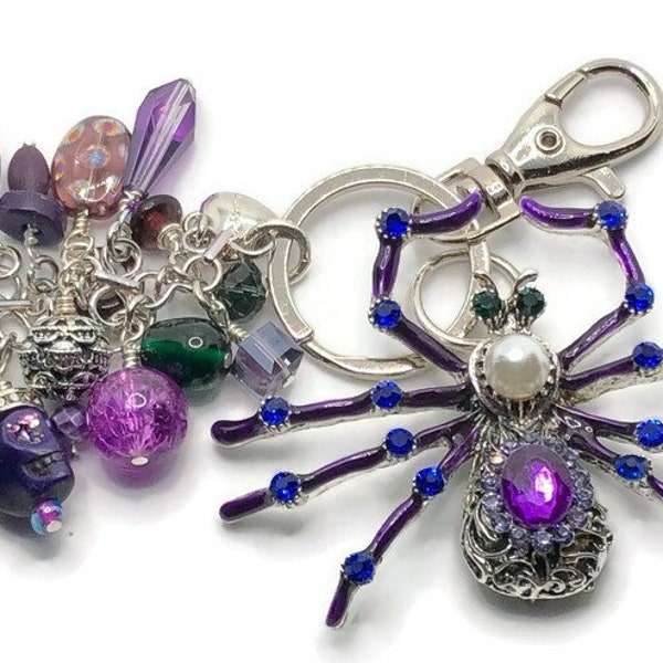 Spider Keychain - Etsy