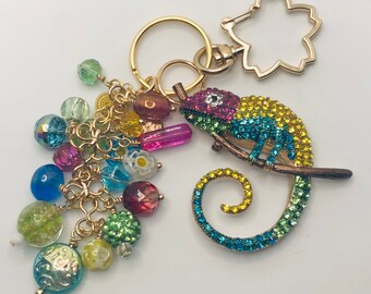 Chameleon Keychain - Etsy