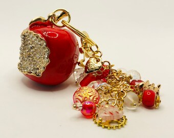 Red Apple Keychain - Etsy