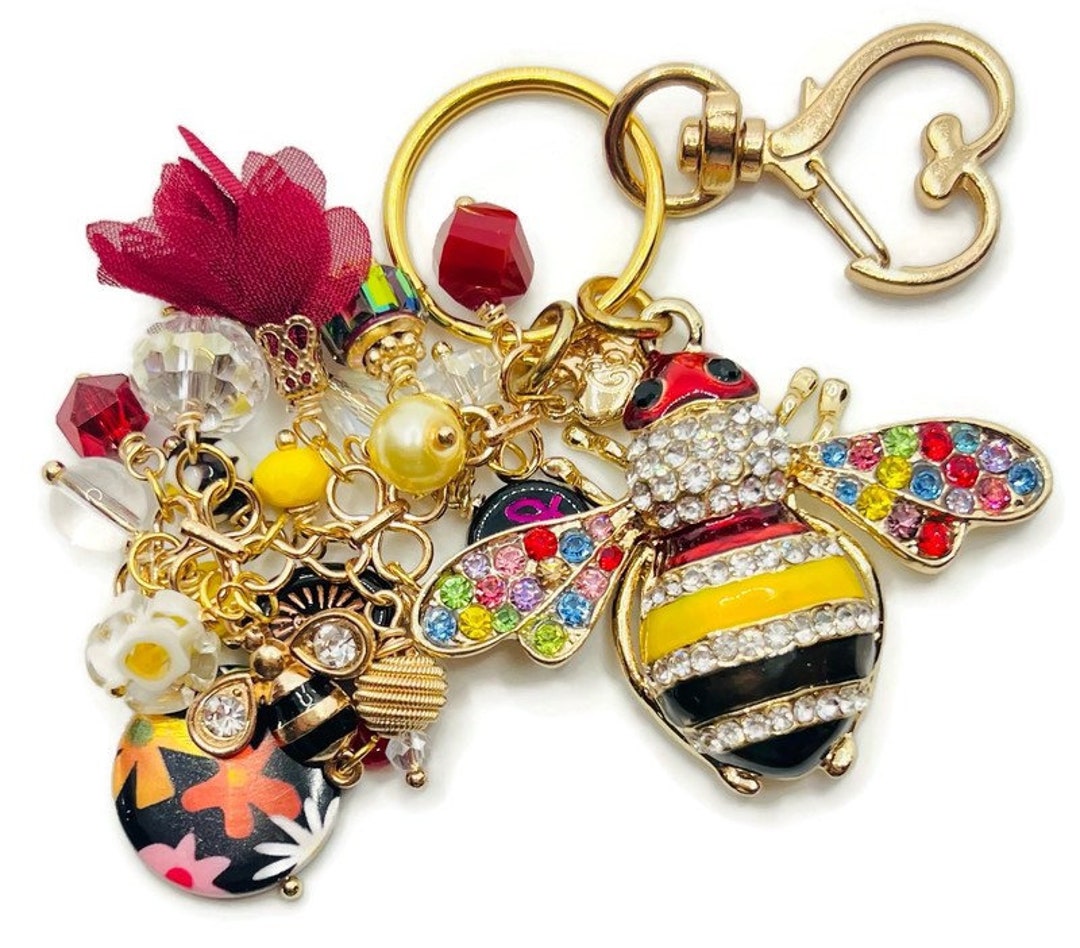 Bumble Bee Keychain - More Colors! - Etsy