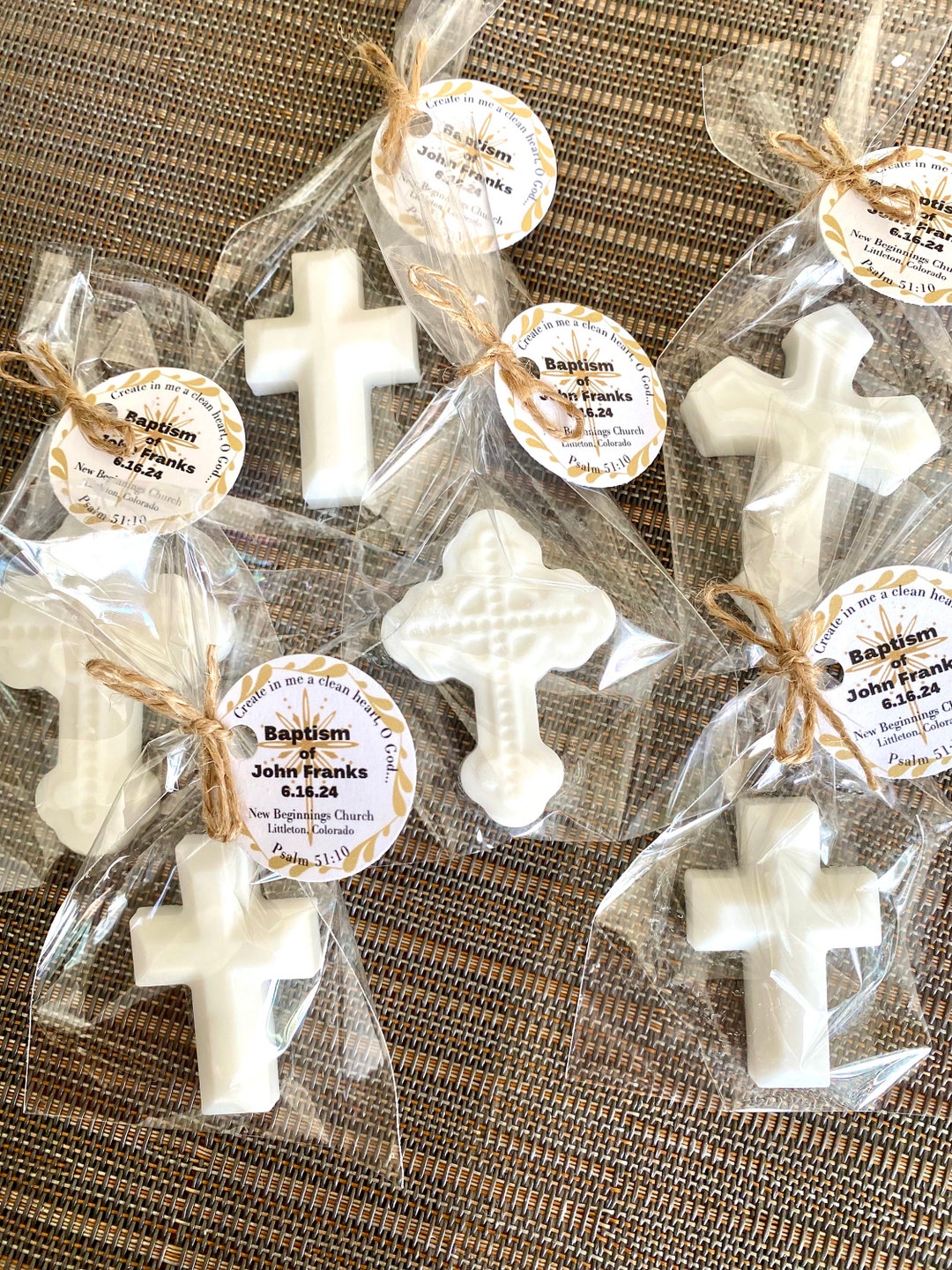 40 Cross Soap Favors Baptism Favors Communion Favors Christening Favors Add Personalized Tag ...