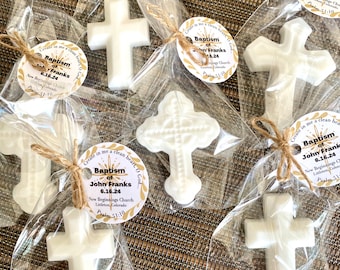 80 Cross Soap Favors Baptism Favors Communion Favors Christening Favors ...