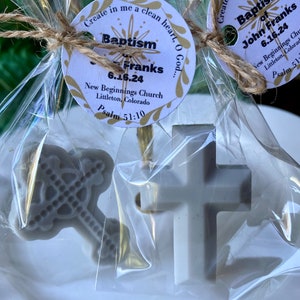 40 Cross Soap Favors Baptism Favors Communion Favors Christening Favors Add Personalized Tag ...