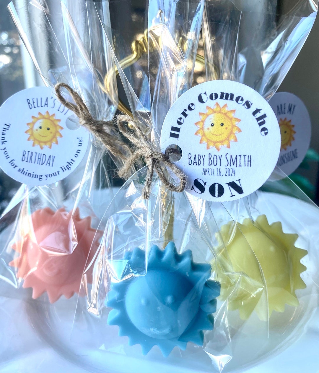 10 Sun Soap Party Favors Here Comes the Son Baby Shower Hello Sunshine ...