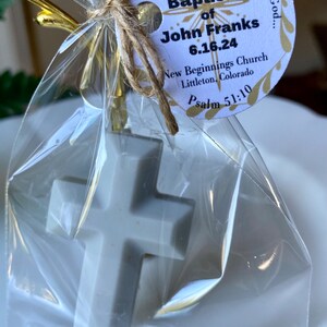 40 Cross Soap Favors Baptism Favors Communion Favors Christening Favors Add Personalized Tag ...