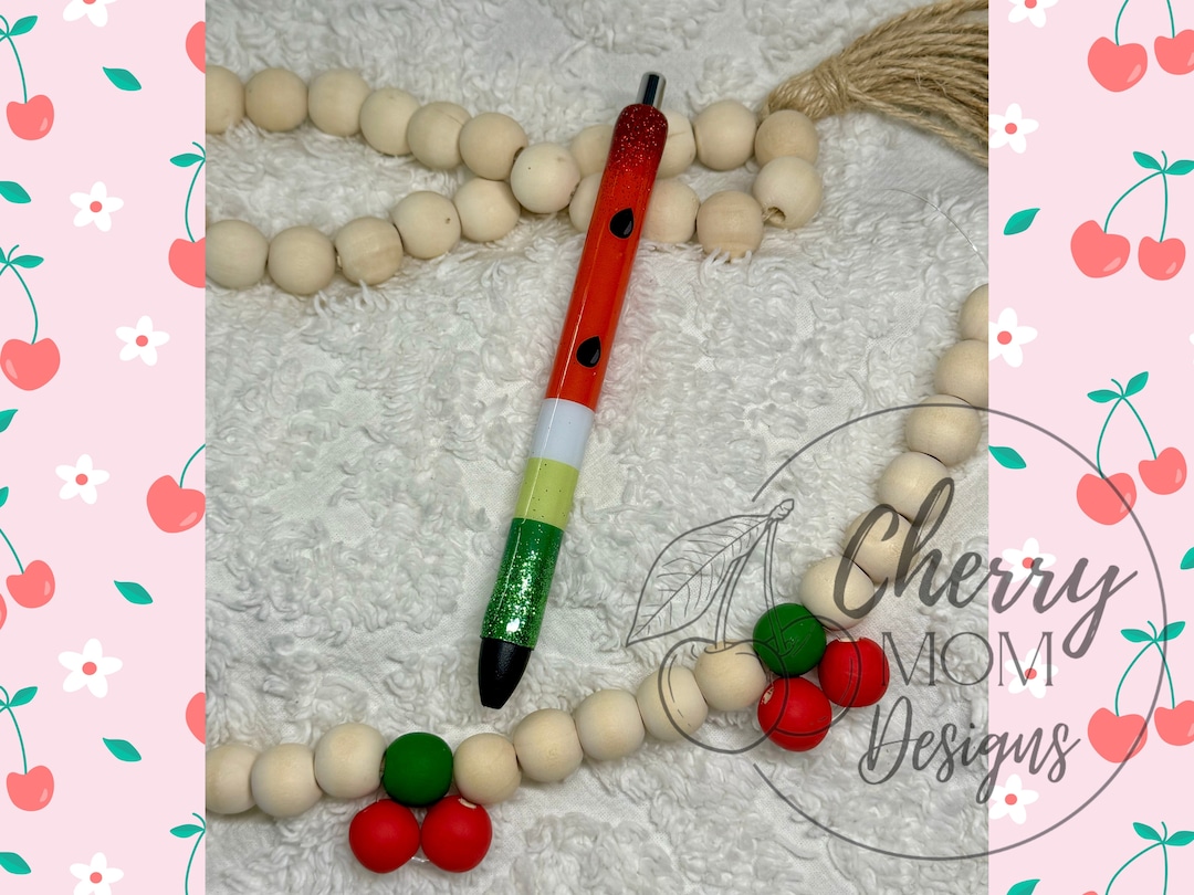Watermelon Slice Pen, Glitter Inkjoy Gel Pen, Glitter Resin Gel Pen - Etsy