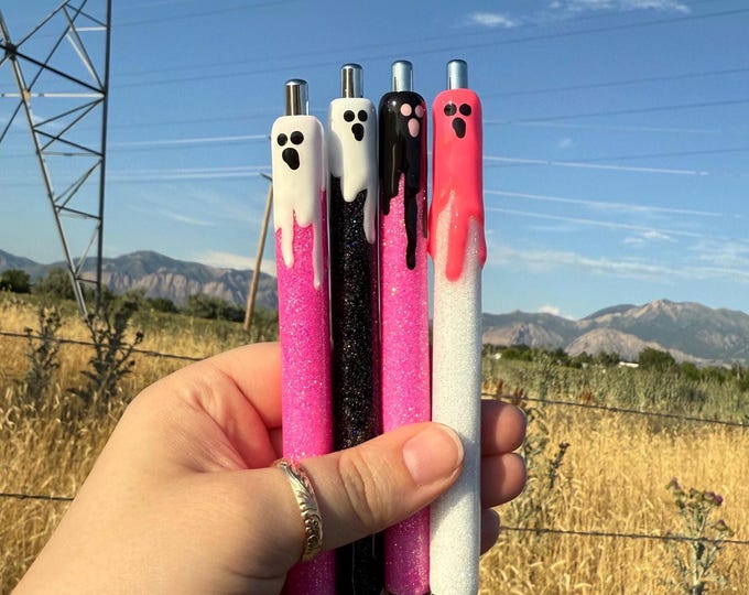 Ghost Pen, Glitter Inkjoy Gel Pen, Hot Pink Ghost Pen, Black Holo Ghost ...