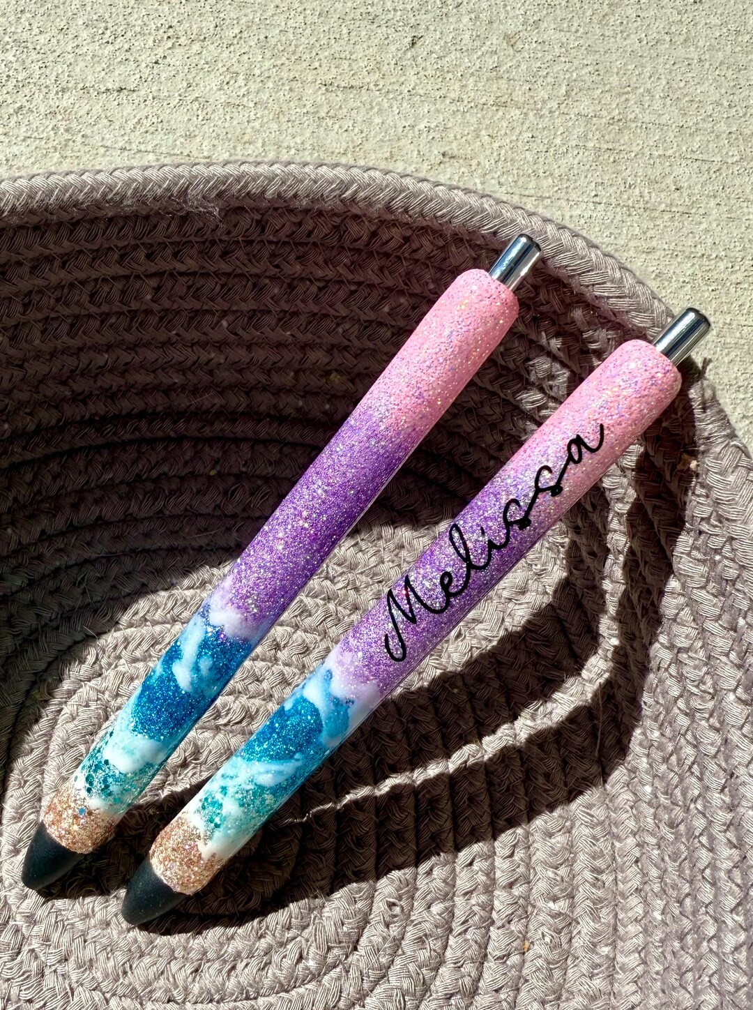 Sunset Beach Gel Pen Glitter Pastel Personalized Glitter Inkjoy Pen - Etsy