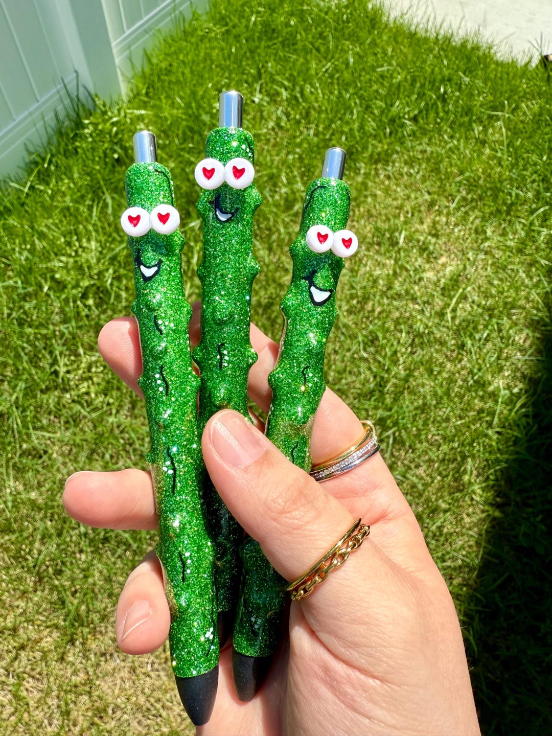 Texas Pickle Pen, Glitter Inkjoy Gel Pen, Glitter Resin Gel Pen - Etsy