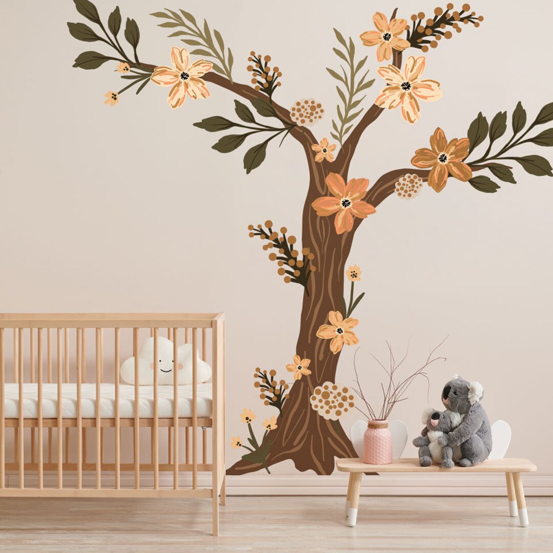 Tree Wall Decal | Girls Room Decal, Playroom Wall Decal, Kids Room ...