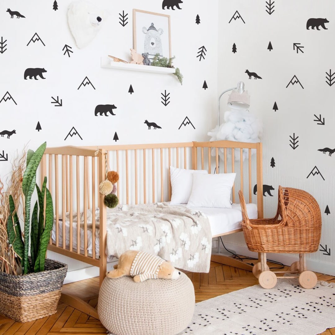 Animal Wall Decals | Forest Themed Animal Stickers, Peel-and-stick Wall ...
