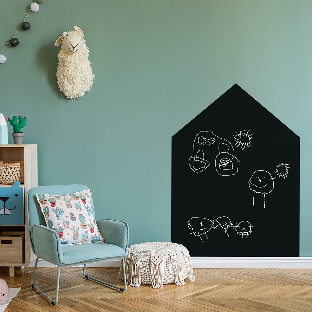 Chalkboard Adhesive Wall Decal | Shape Stickers for Kids - Enzo - Etsy