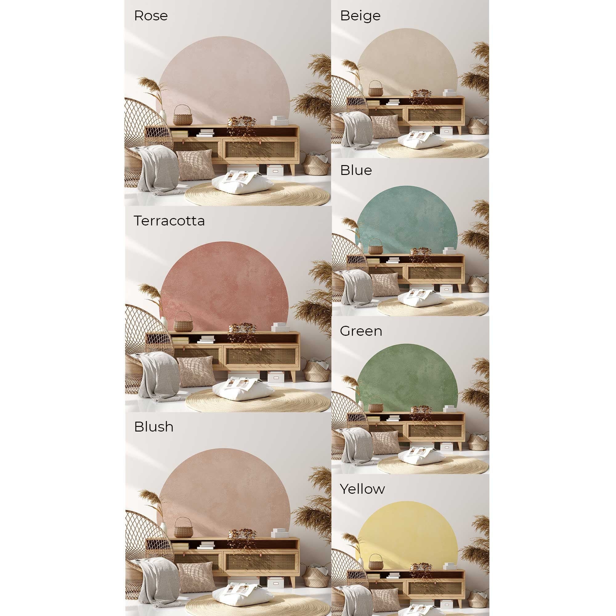 Mia Adhesive Wall Decal circle shape sitcker | Etsy