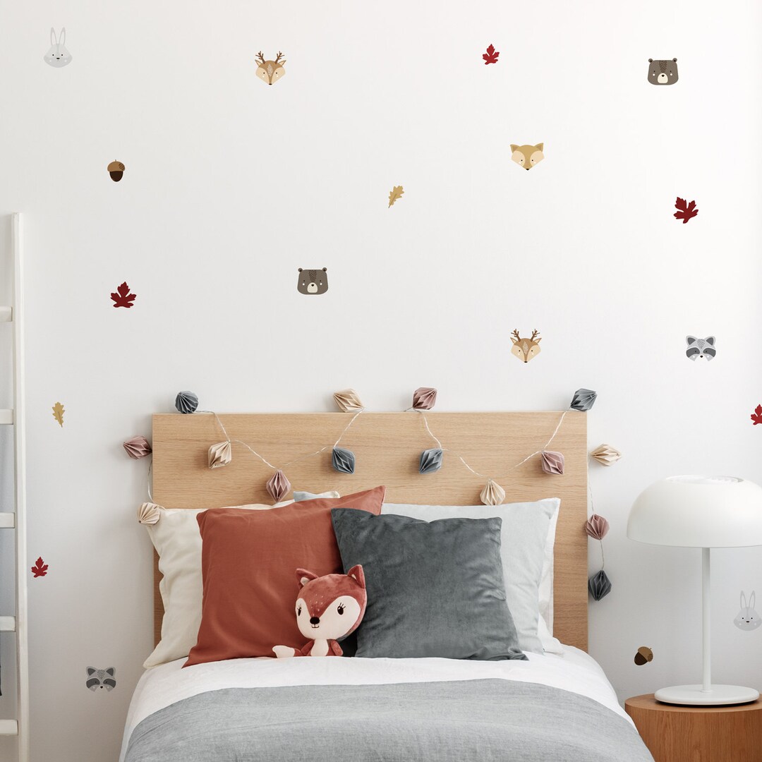 Animal Wall Decals Forest Themed Animal Stickers, Peel-and-stick Wall ...