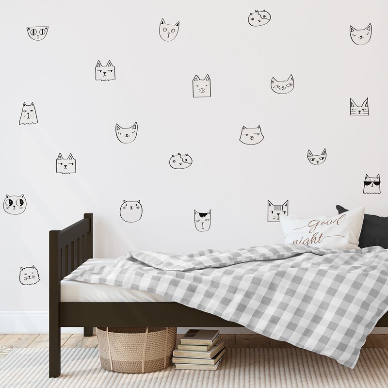 Cat Wall Decals - Etsy