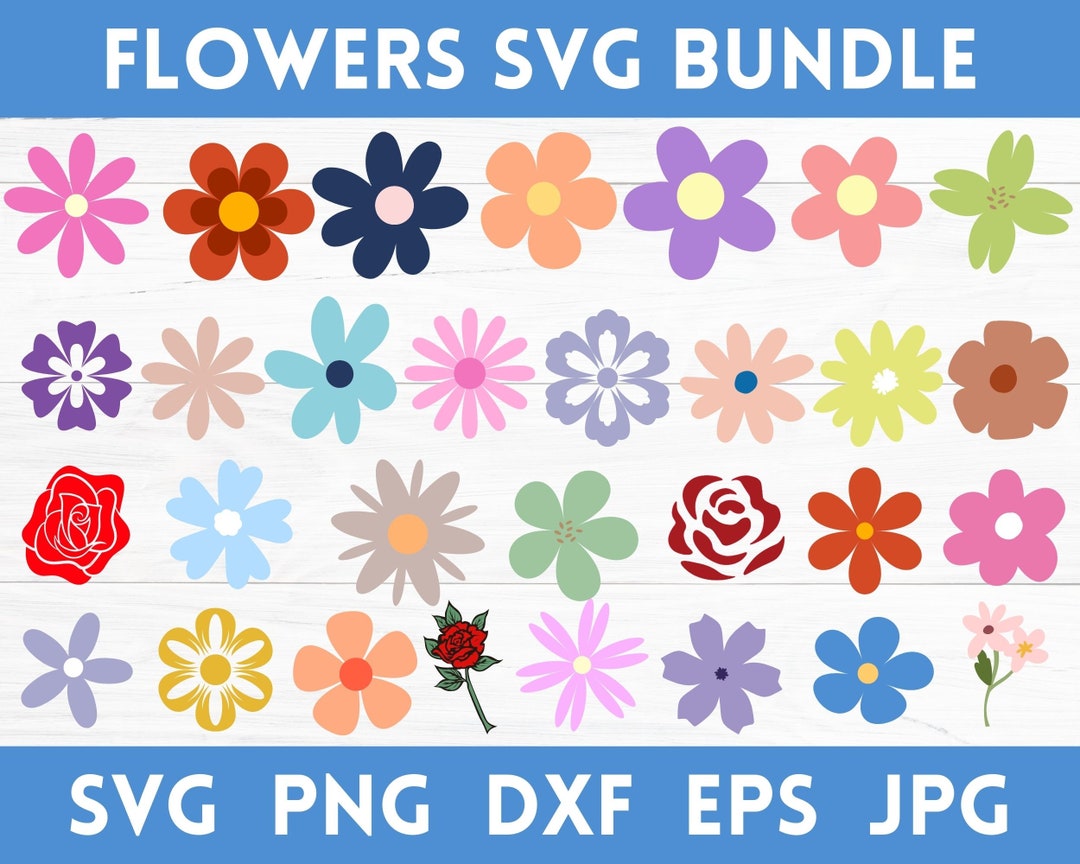 Lot de 30 fleurs SVG Fichiers SVG fleurs complexes pour création ...