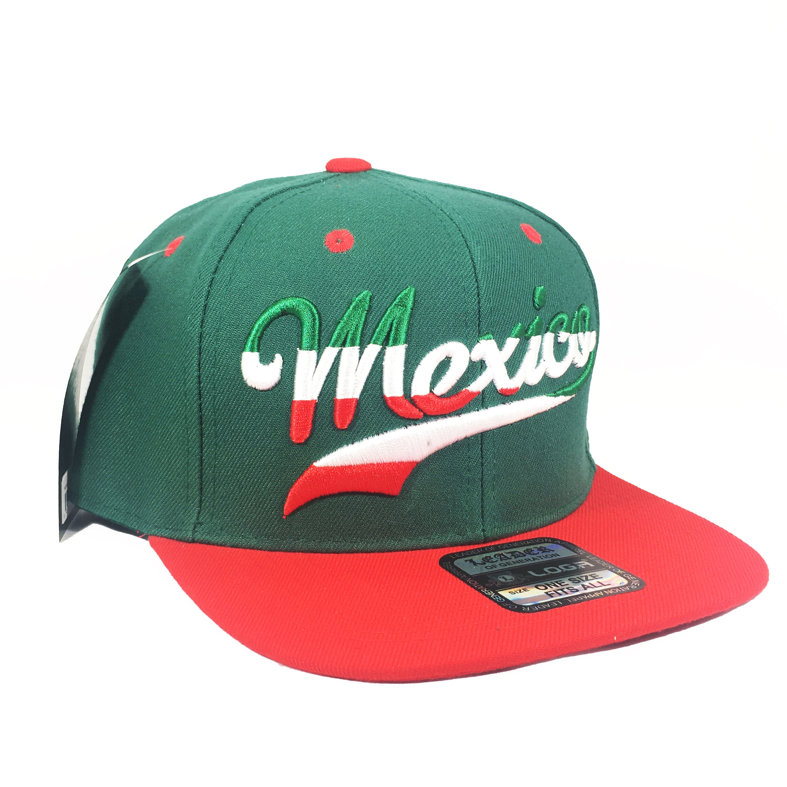 MEXICO Cap, Mexican Flag Colors Cap, MX, Snapback, Flat Bill, Águila ...