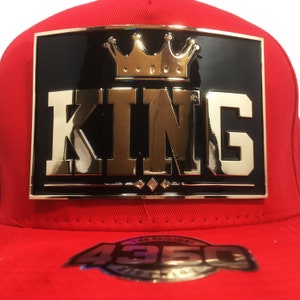 KING Logo Baseball Cap, Golden King Hat, Emperor, Prince, Supreme Ruler ...