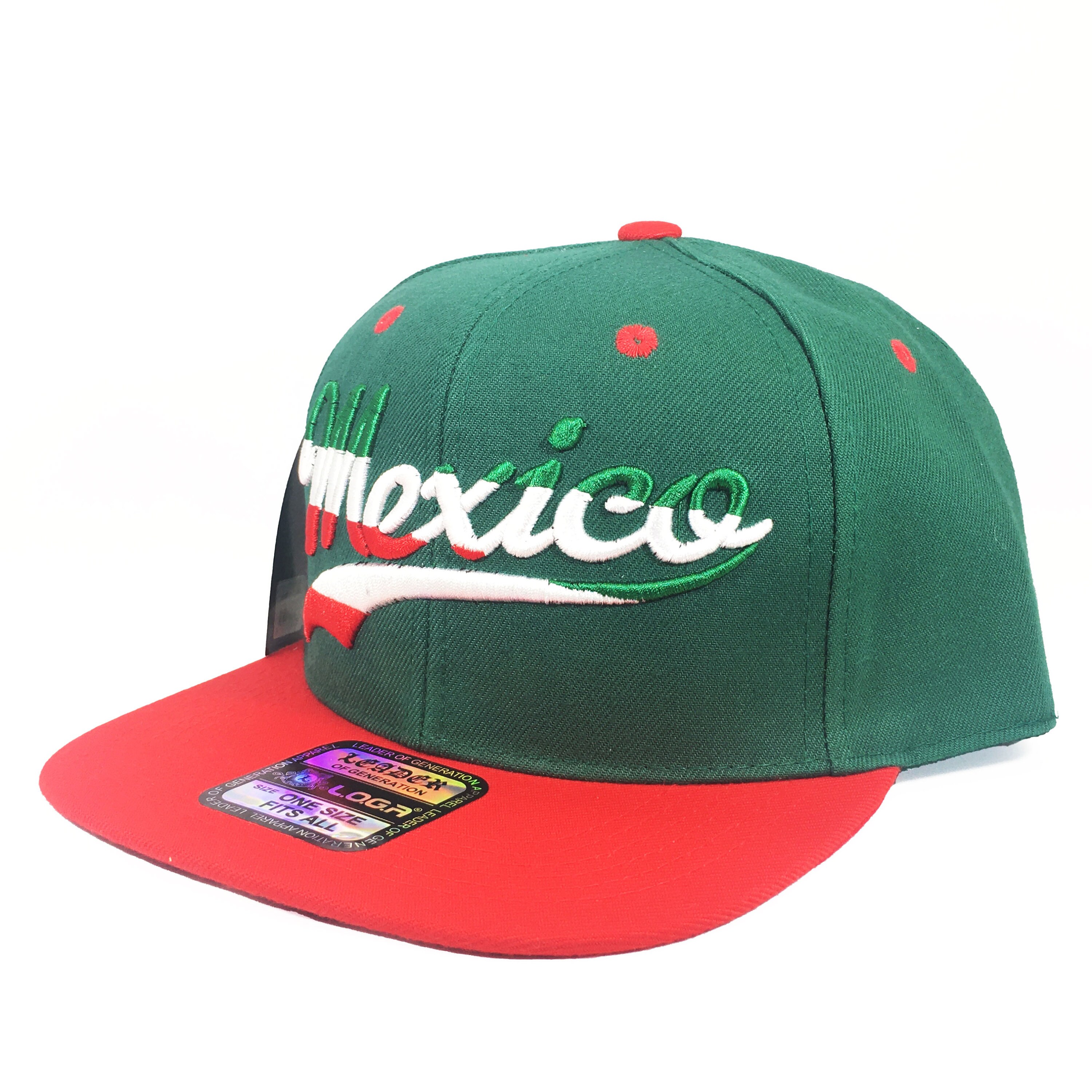 MEXICO Cap, Mexican Flag Colors Cap, MX, Snapback, Flat Bill, Águila ...