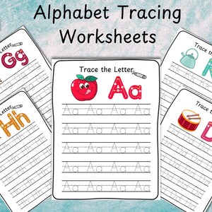 Printable Alphabet Tracing Worksheets for Kids | A-Z Letter Handwriting ...