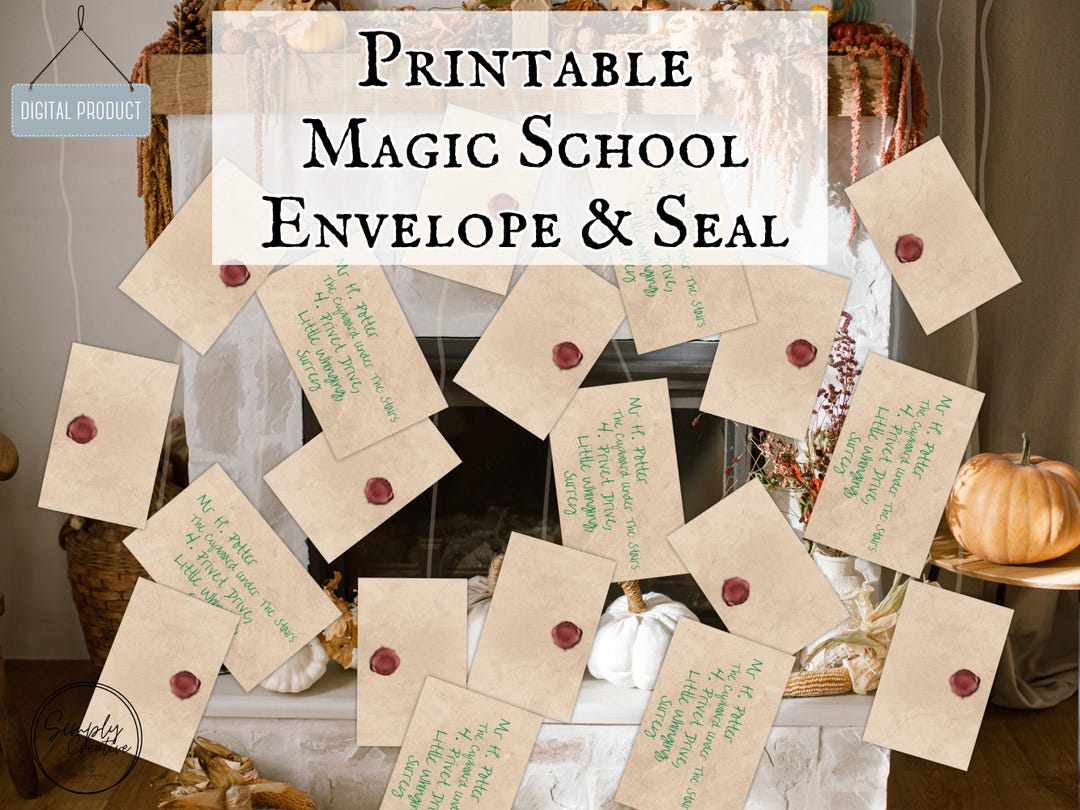 Printable Magic School Envelope Wizard School Acceptance Letter Magical ...