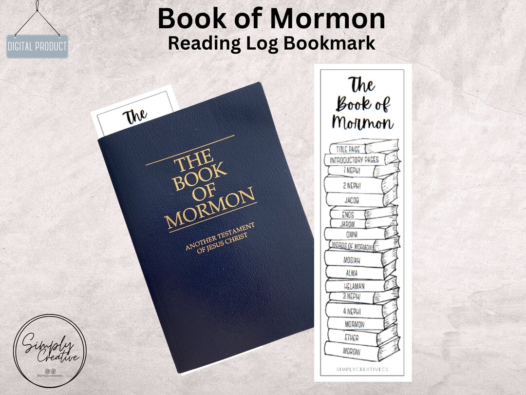 Come Follow Me Book of Mormon Reading Log Bookmark | Come Follow Me ...