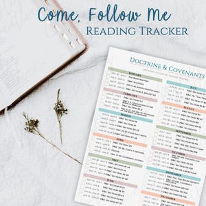 Come Follow Me Doctrine & Covenants Reading Tracker | Come Follow Me 2025 | LDS Study | Book of ...